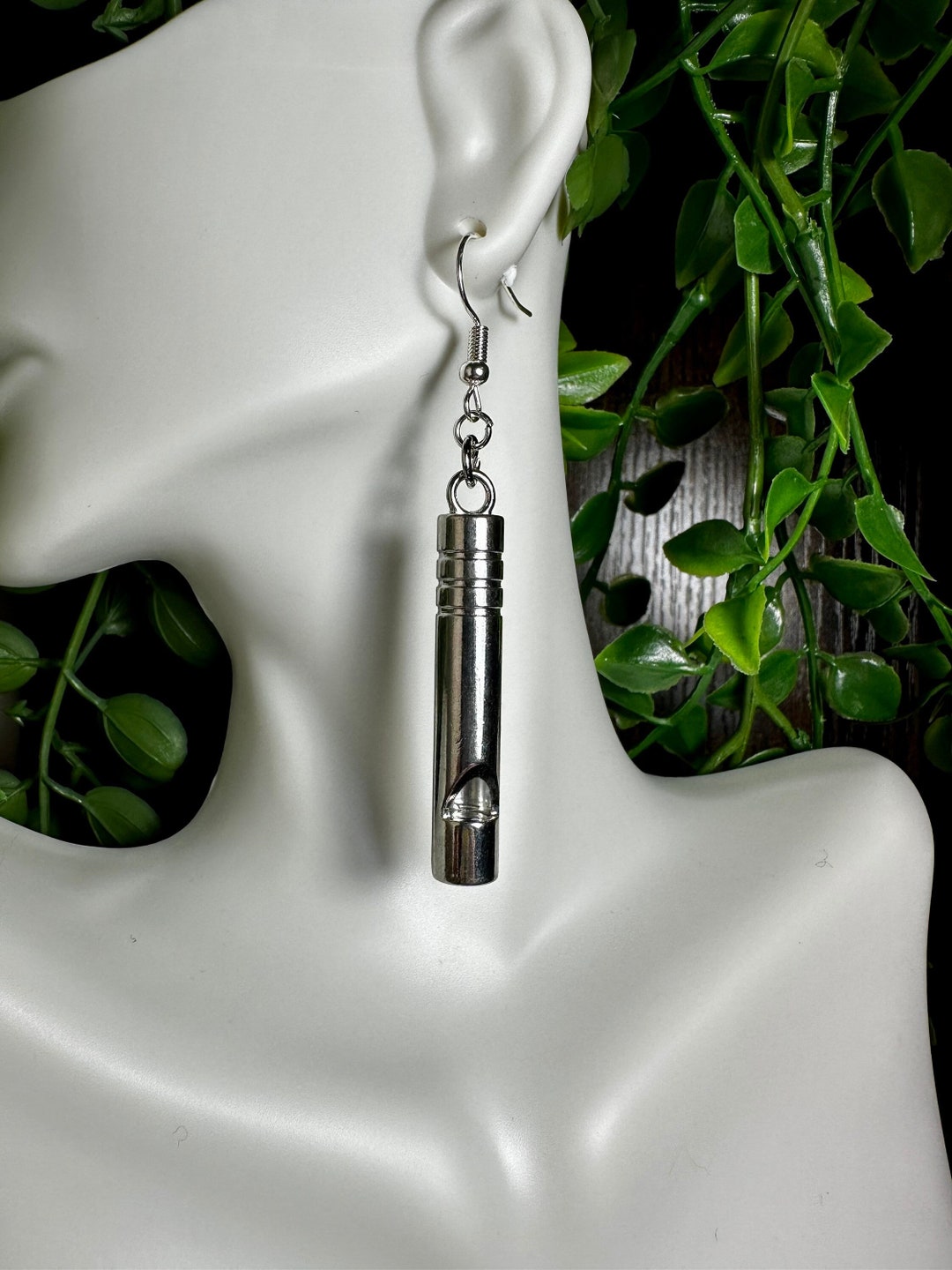 Whistle Earrings - Real Whistle Metal Jewelry - Teacher Gift - Coach ...