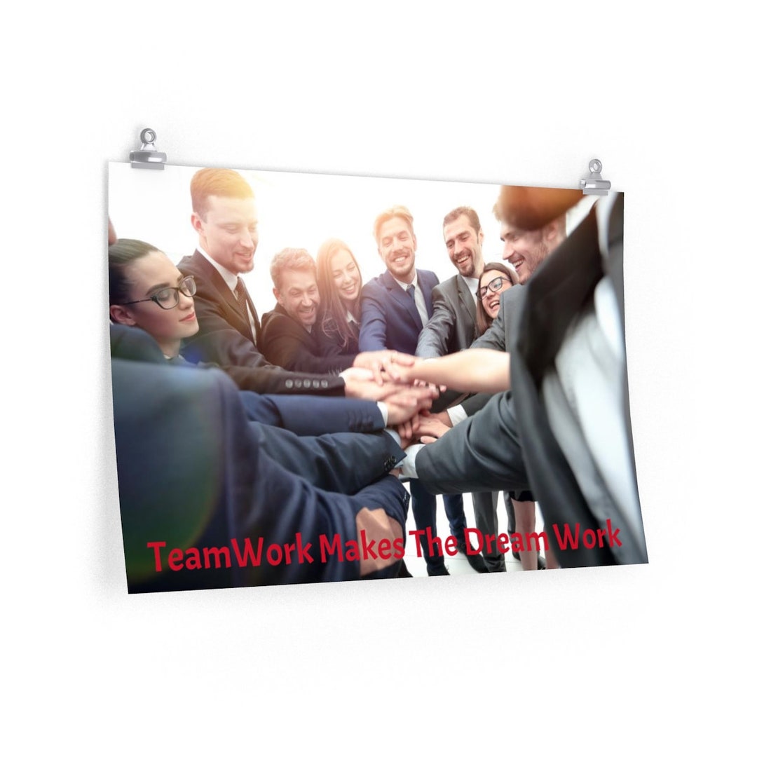 Teamwork Motivational Poster Print Premium Matte Horizontal - Etsy