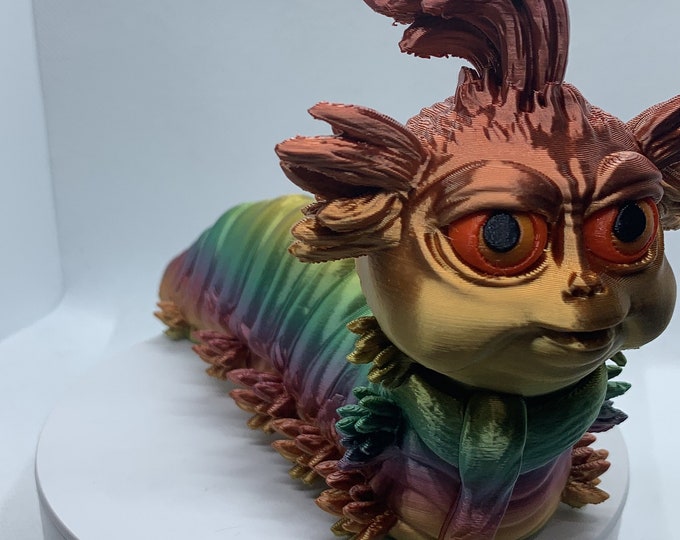 3D Printed Articulated Ello Worm - Etsy