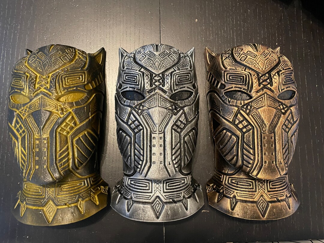 3D Printed Black Panther/wakanda Tiki - Hand Painted - Etsy