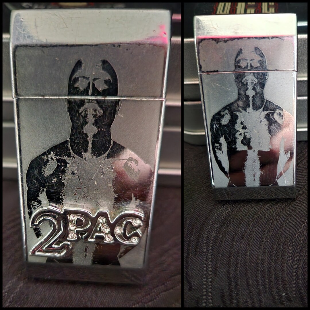 Vintage Tupac Shakur Liter Very Rare Electric W/little Rhinestones - Etsy