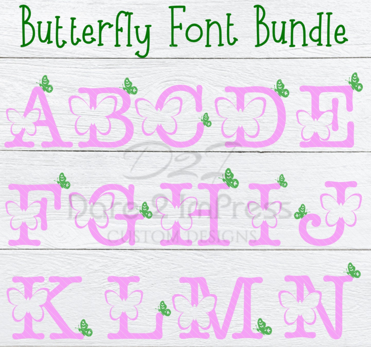 Butterfly Font Bundle A-Z. Fonts. Alphabet. Monogram. SVG - Etsy