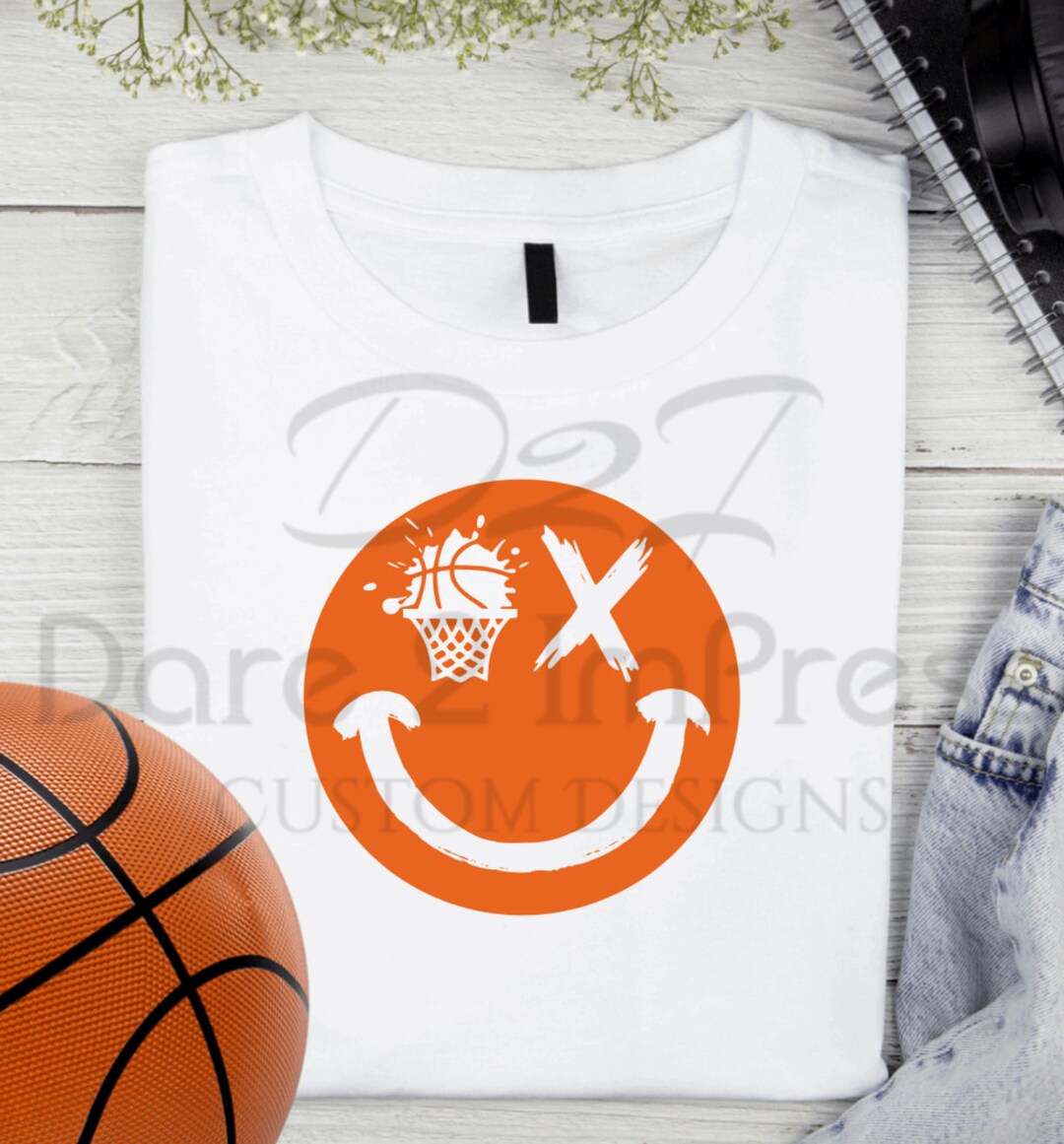 Basketball. Basketball Smiling Face (2 Styles). SVG, PNG Digital File ...