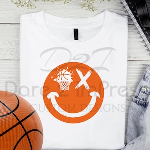 Basketball. Basketball Smiling Face 2 Styles. SVG, PNG Digital File ...