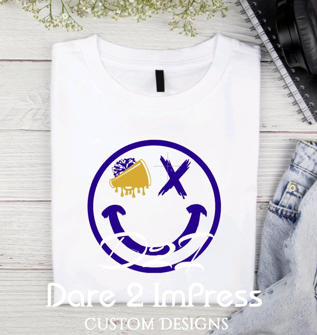 Cheer Smiley. Team Spirit. Cheer (2 Styles). SVG, PNG Digital Files ...