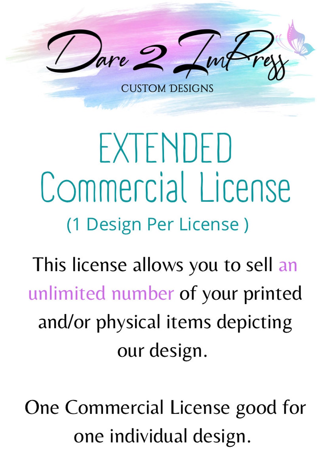 Extended Commercial License - Etsy