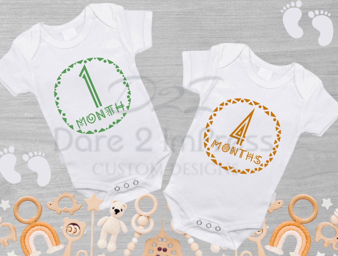 Boho Baby Monthly Milestone SVG PNG Bundle (digital Download) - Etsy