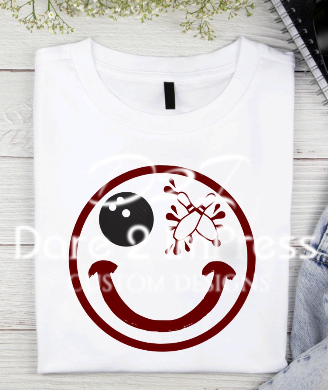 Bowling Smiley Face SVG PNG: 2 Styles Digital Download - Etsy