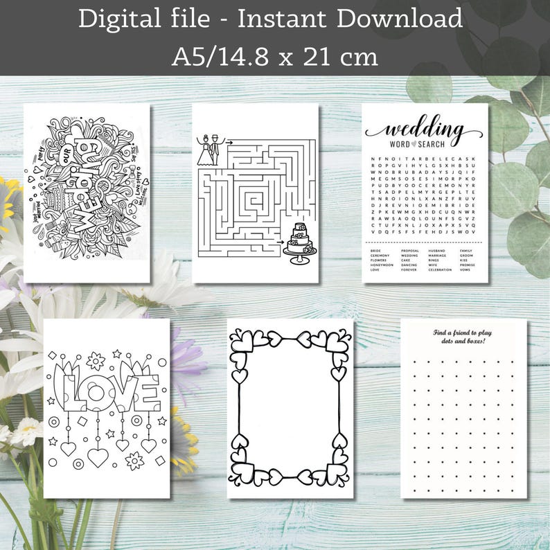 Kids Wedding Activity & Colouring Sheets - Children, Entertainment ...