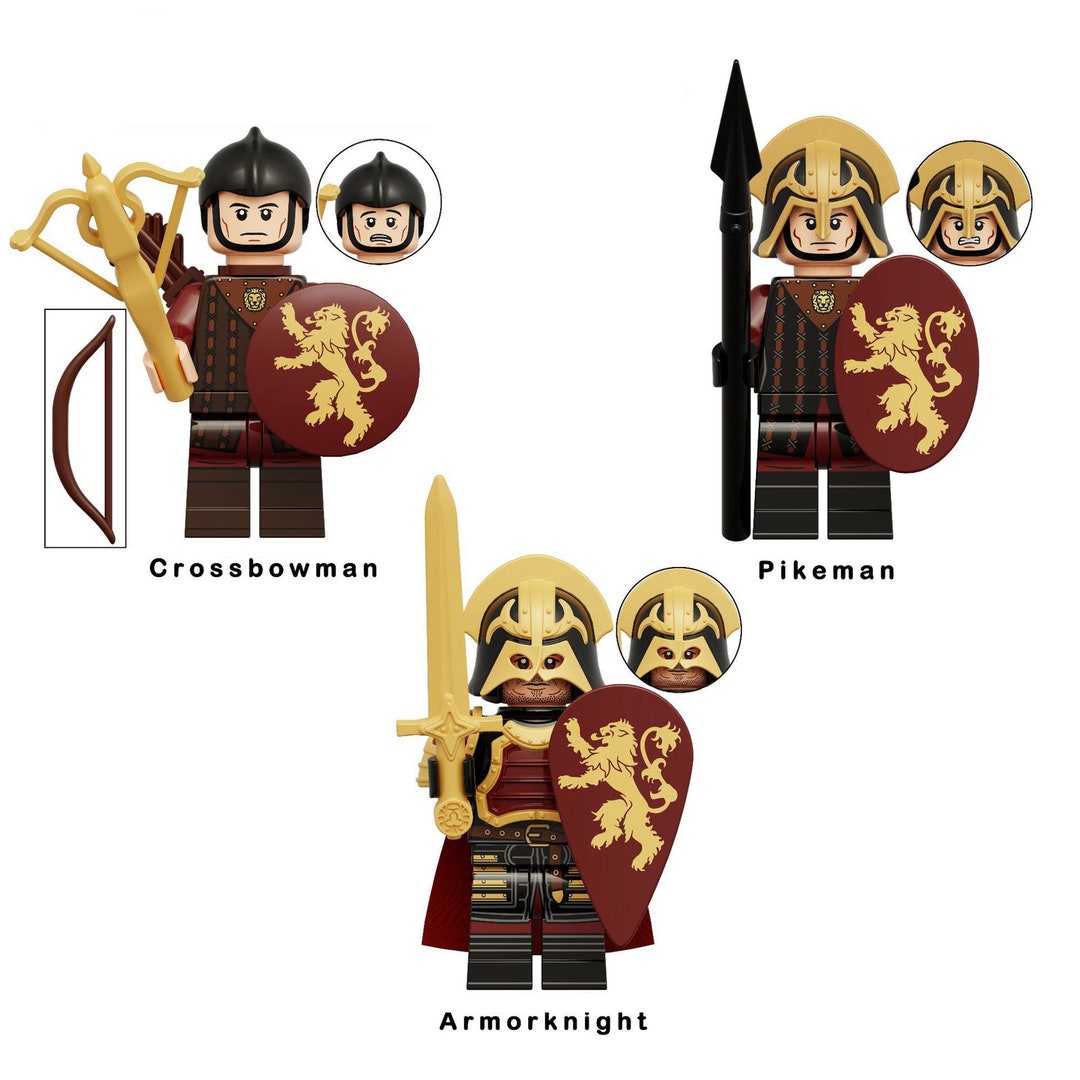 Custom Lannister Knight Minifigures Set of 3pcs - Etsy