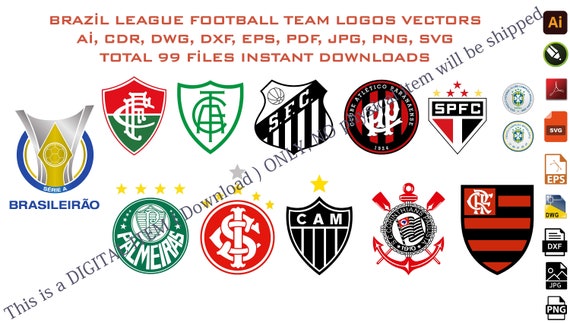 Brazil Soccer Football Team Logo Vectors SVG Vektor Patch - Etsy UK