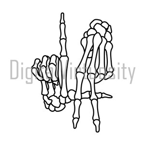 LA Skeleton Hand Svg, LA Vector, LA Skeleton Hands Dxf, Skeleton Hands ...