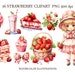 Watercolor Strawberry Clipart, Sweets Clipart, Strawberry Farm Set ...