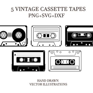 Cassette Tapes Svg, Retro Cassette Svg, Audio Cassette Dxf, Vintage ...