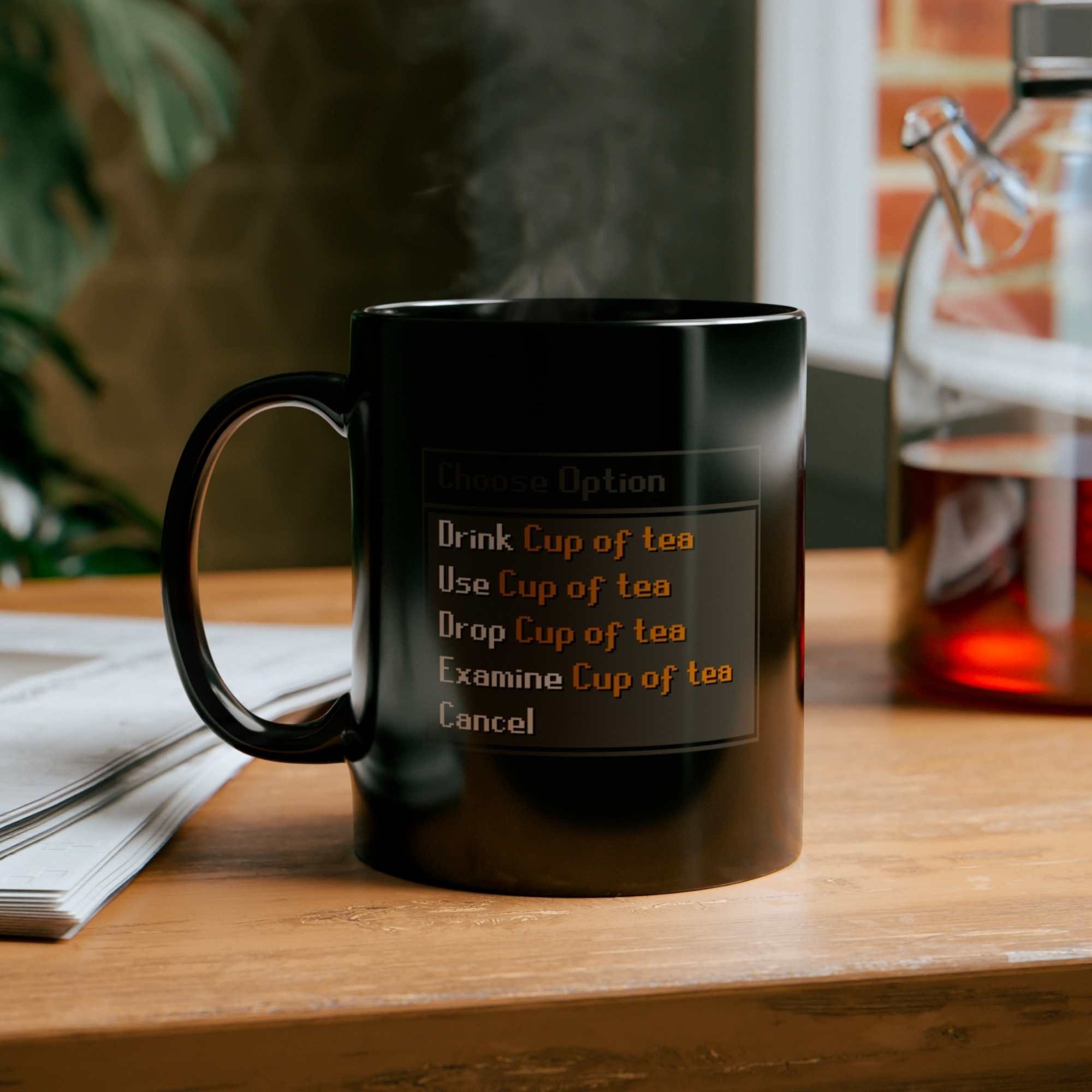 Runescape Tea Cup, Funny OSRS Inspired Coffee Mug Gift, Old School Meme ...