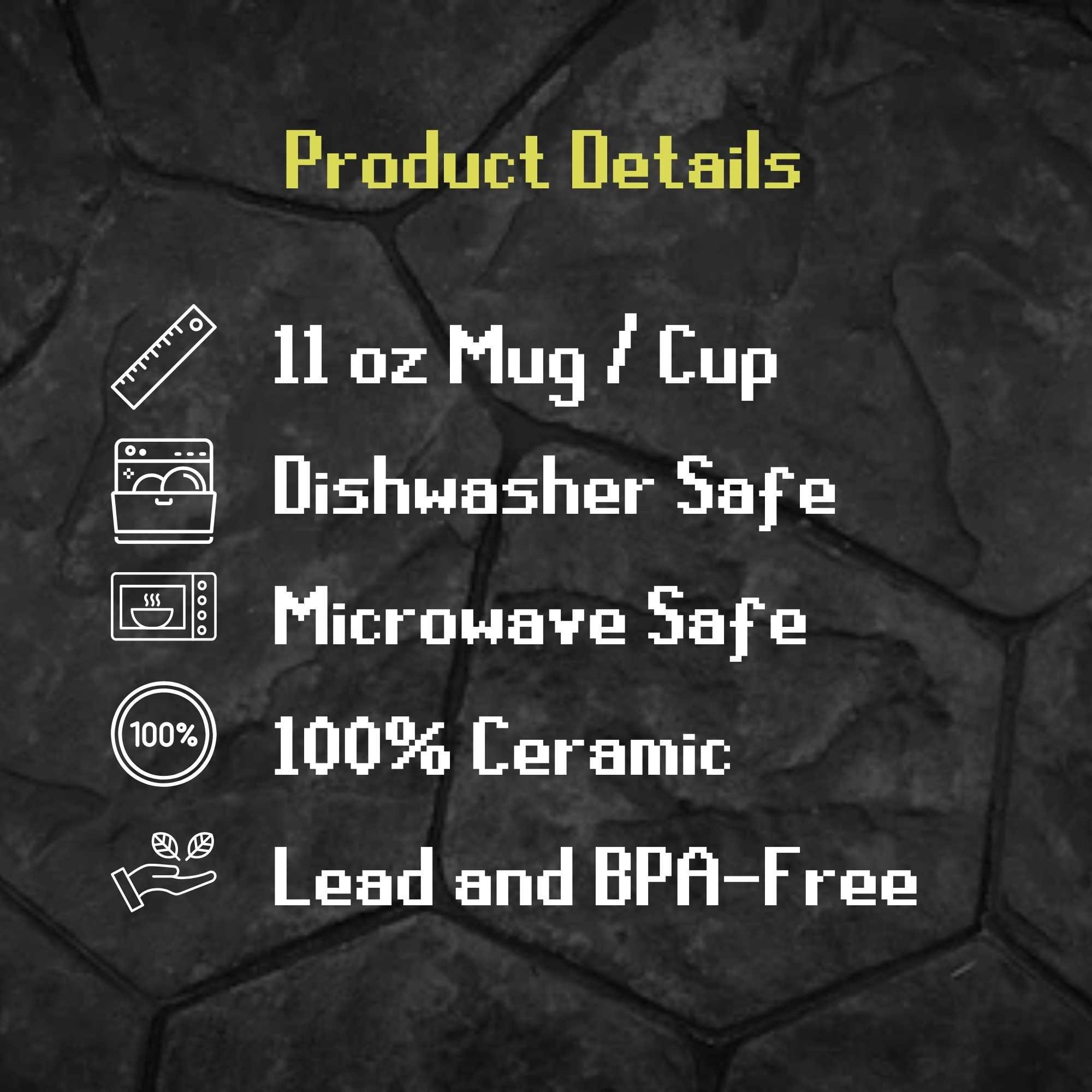 Runescape Tea Cup, Funny OSRS Inspired Coffee Mug Gift, Old School Meme ...