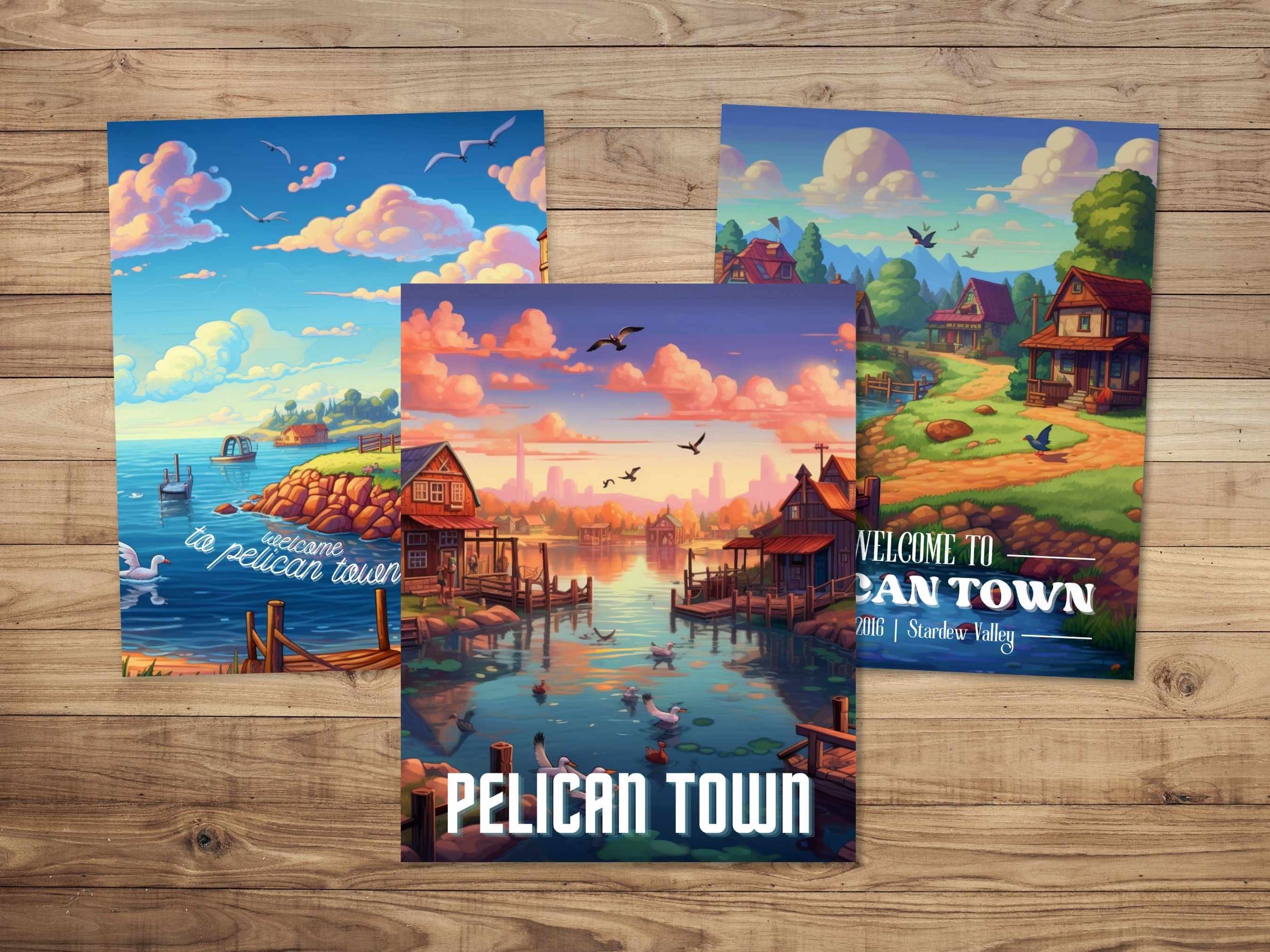 Stardew Valley Travel Poster Set of 5 Digital Download Art - Etsy