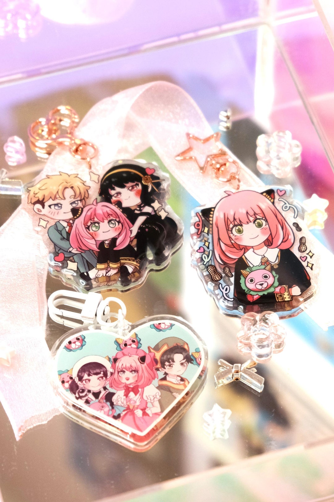 Spy X Family Keychains Anya, Forger Family & Sakura Collab - Etsy