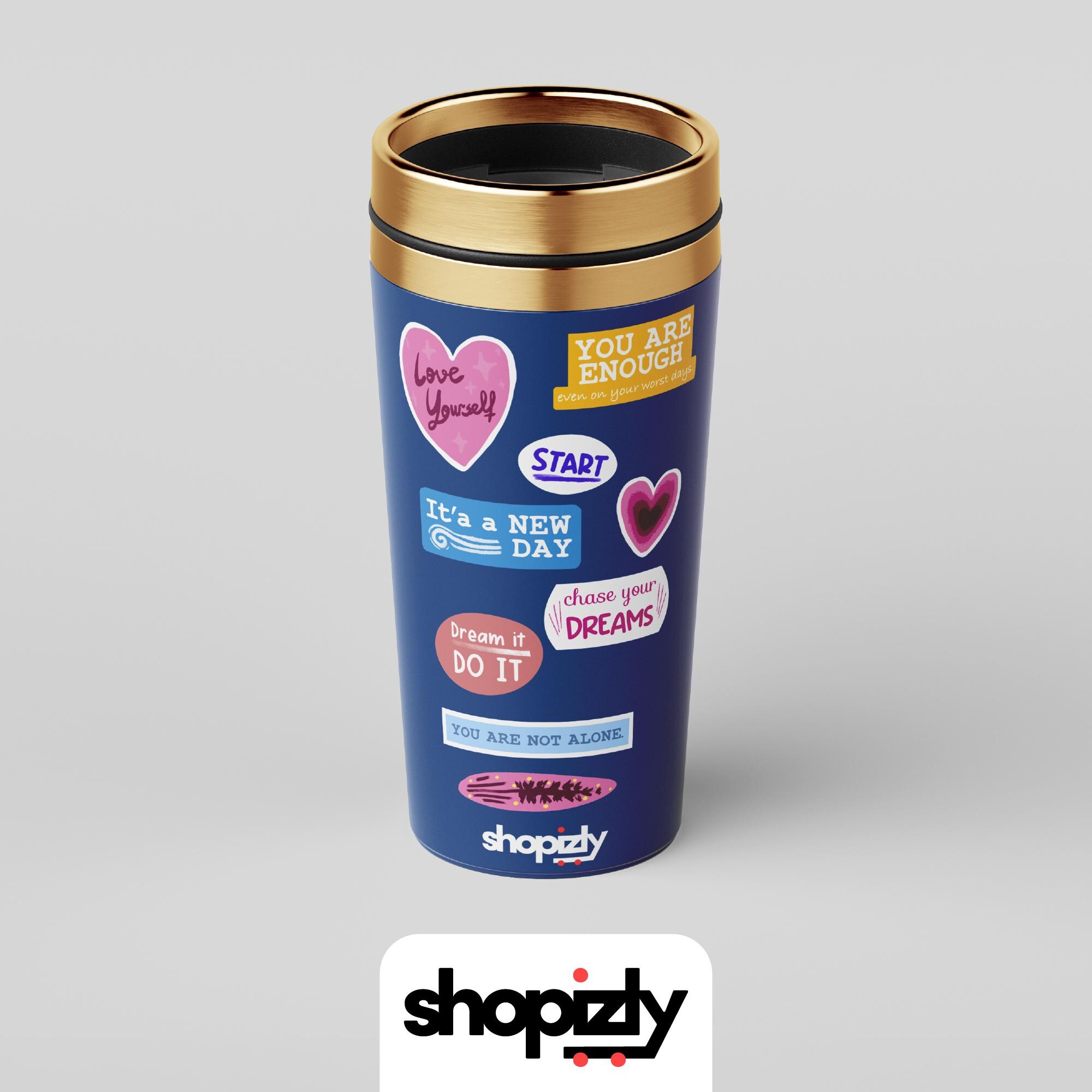 Hand-drawn Motivational Sticker Pack: Positive Quotes (PNG Digital ...