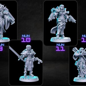 Monja Battle Sisters Nun Squad by RN Estudio, 28mm Table Top Wargaming ...