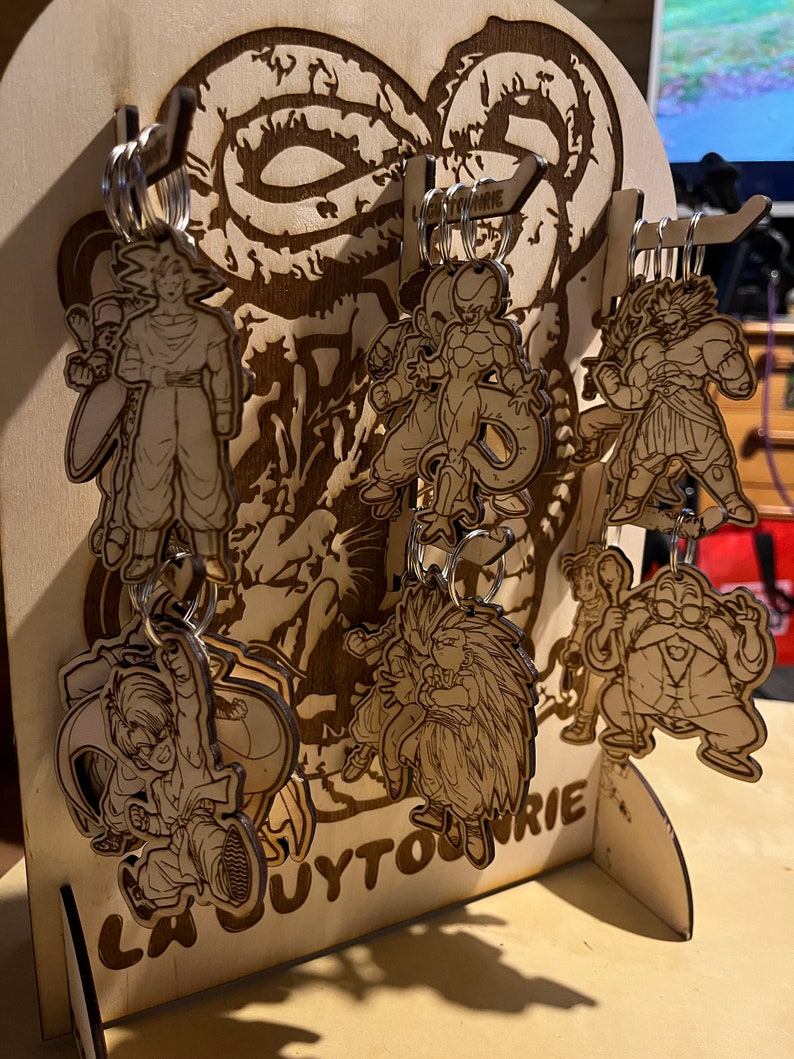 Porte clé manga PACK 1 svg/dxf/ai/lightburn 17 characters. - Etsy France