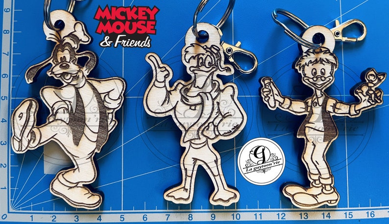 Set of 15 Mickey Mouse Universe Keychains. (SVG / Adobe Illustrator ...