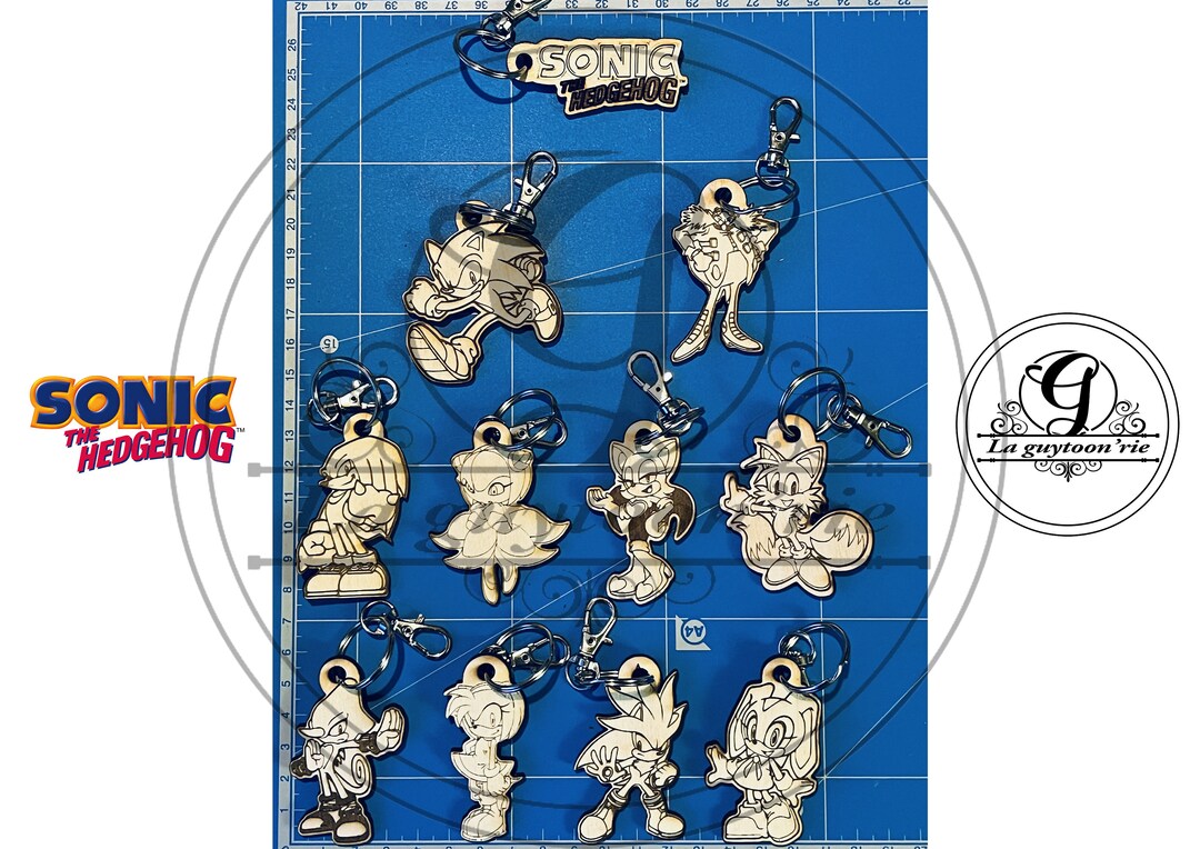 Sonic Universe Keyring illustrator / PNG / SVG /DXF and Lightburn 10 ...