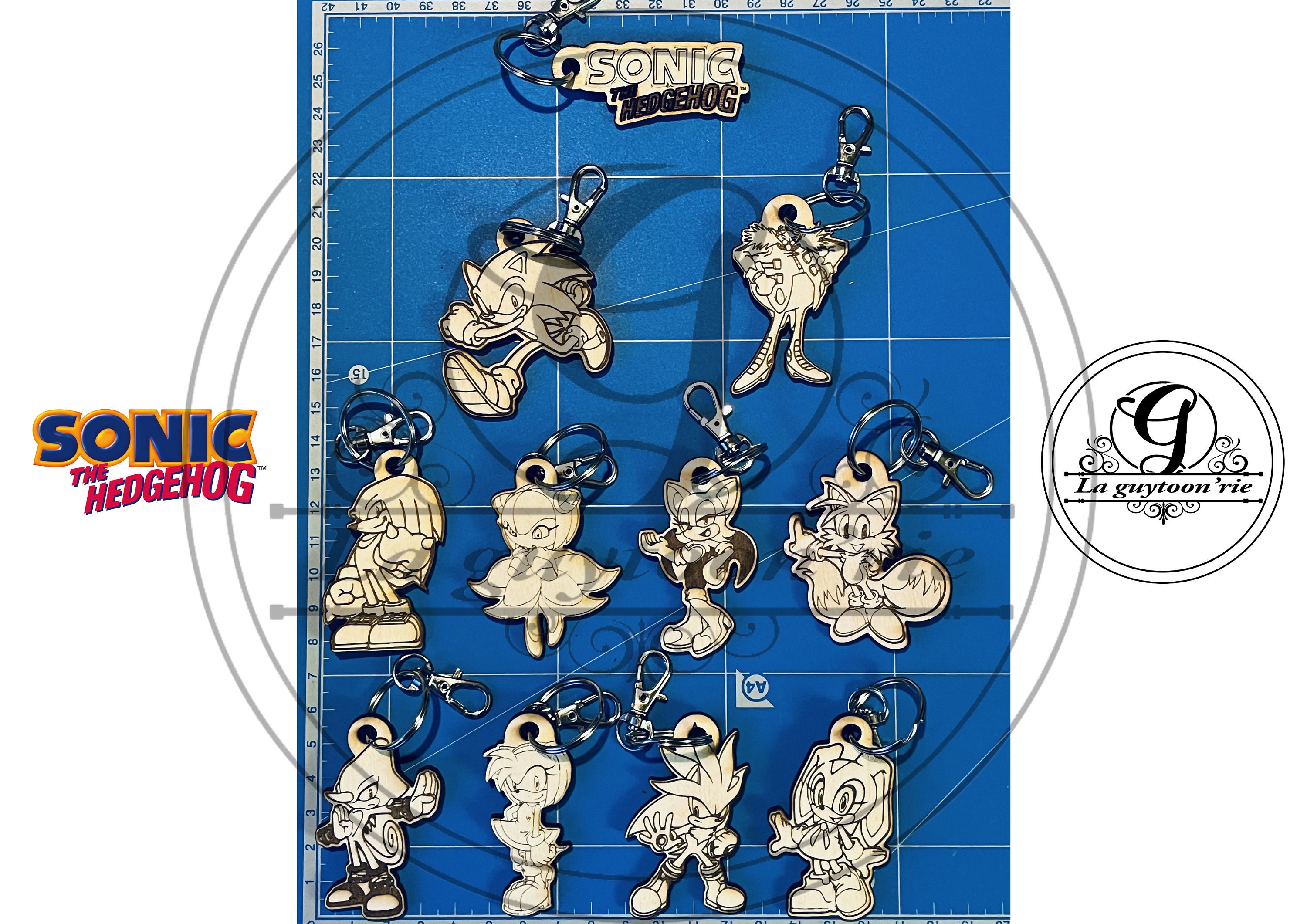 Sonic Universe Keyring illustrator / PNG / SVG /DXF and Lightburn 10 ...