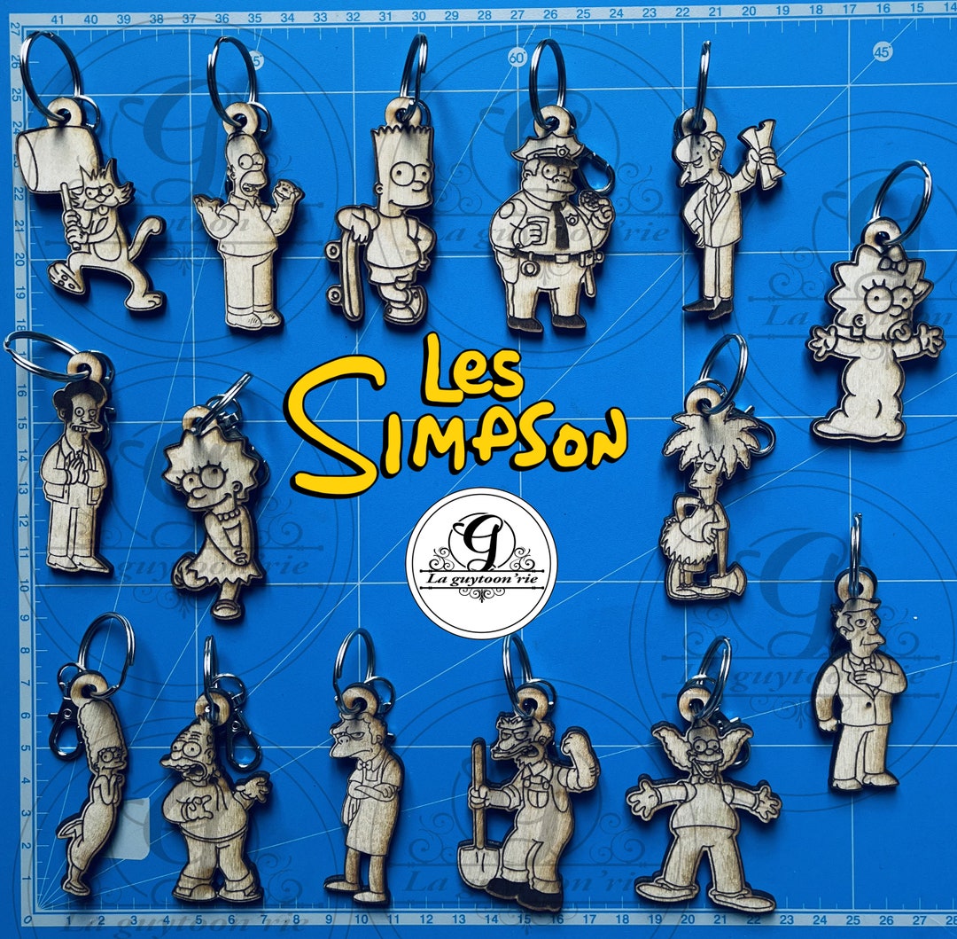 Cartoon Keychain, 15 Keychains From the Simpson Universe (svg/png ...