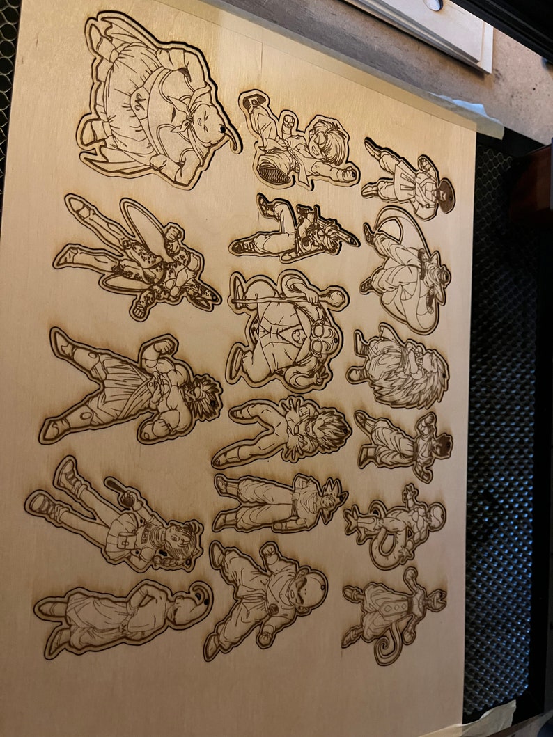 Manga Keychain PACK 1 svg/dxf/ai/lightburn 17 Characters. - Etsy