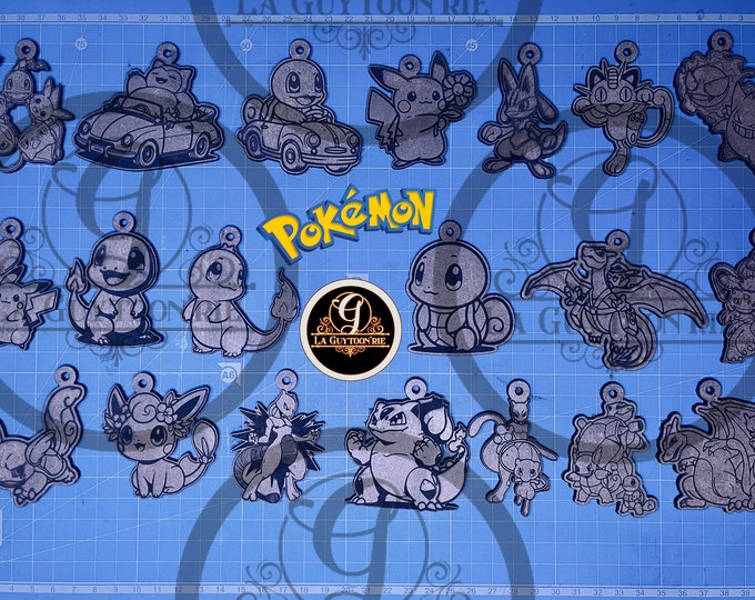 Pokemon Key Ring. 20 Keychains may 2024 svg,png,jpeg,lightburn,adobe ...