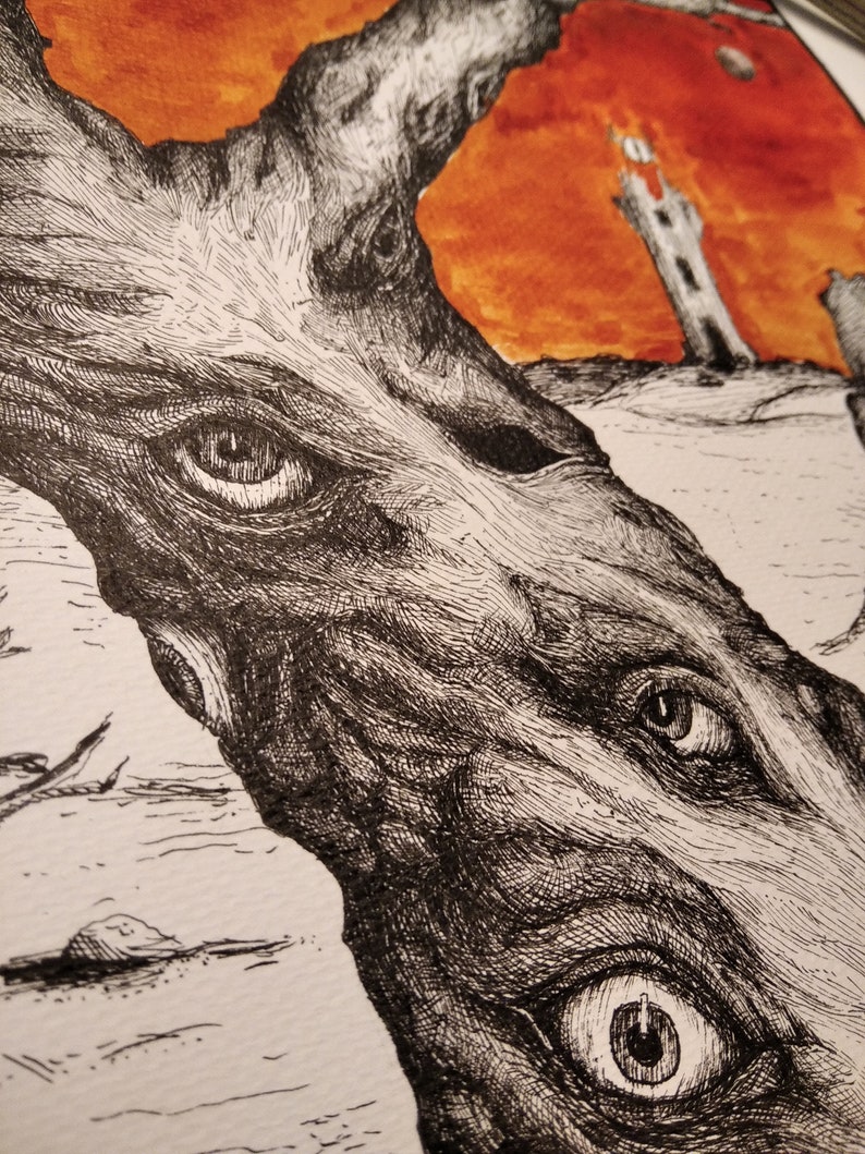 The Tree of Eyes Ink Drawing - Etsy