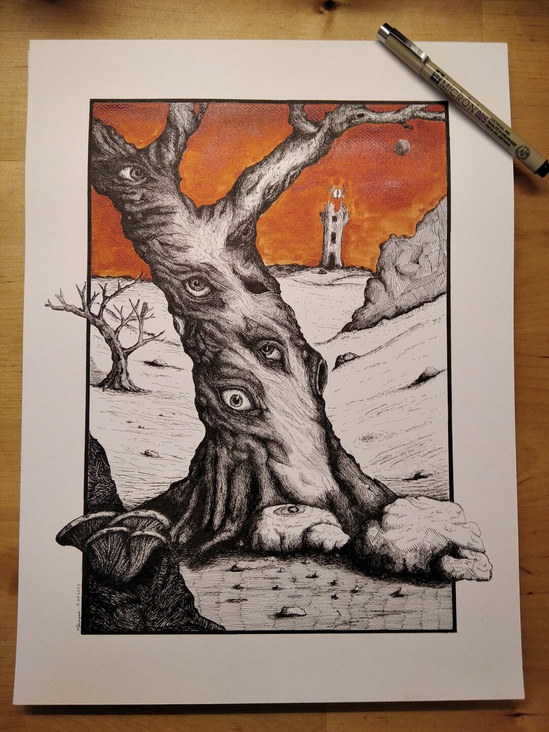 The Tree of Eyes Ink Drawing - Etsy