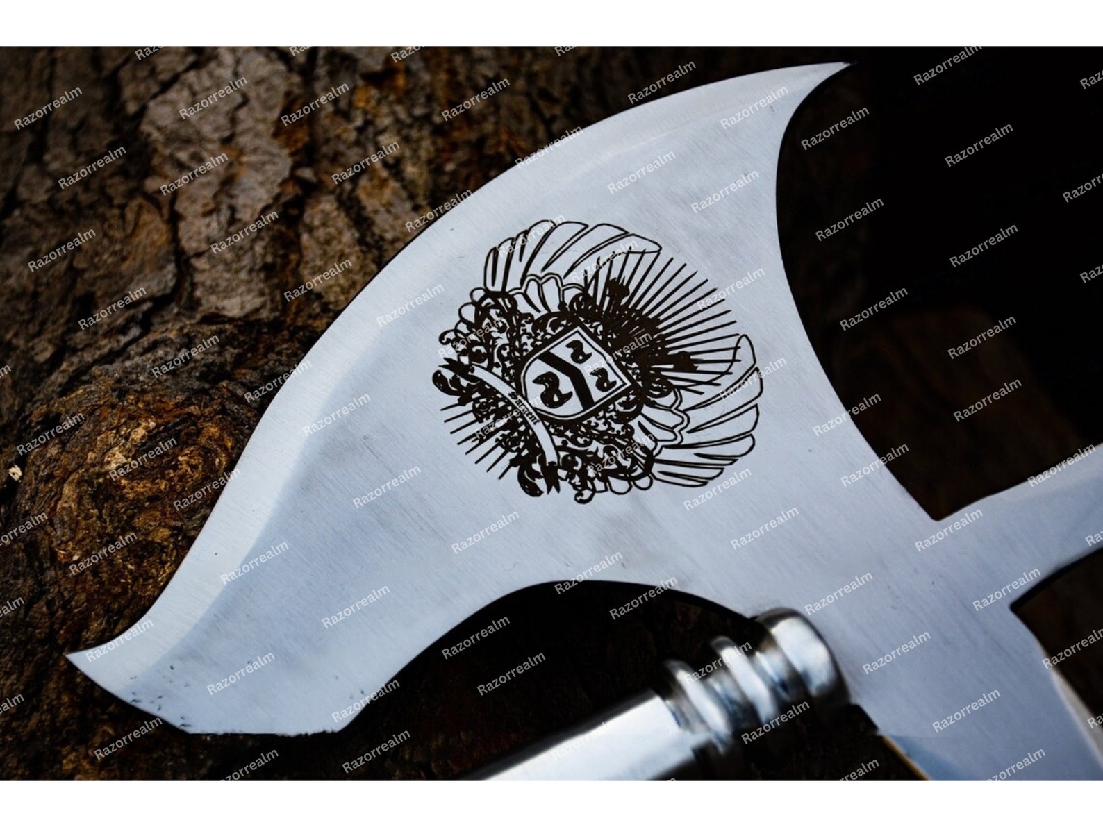 Viking Axe Medieval Halberd 75" Handmade Leviathan Axe Viking Decor ...