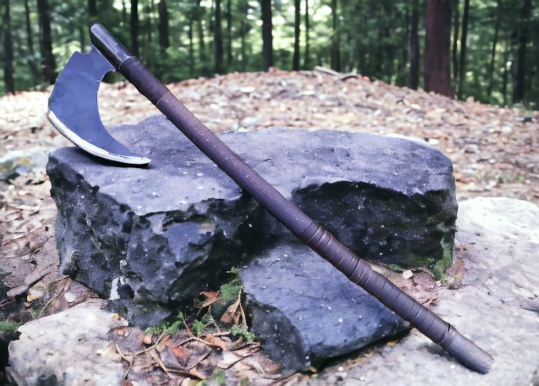 Death Dealer Axe, Barbarian Axe With Curved Handle, Battle Axe, New ...