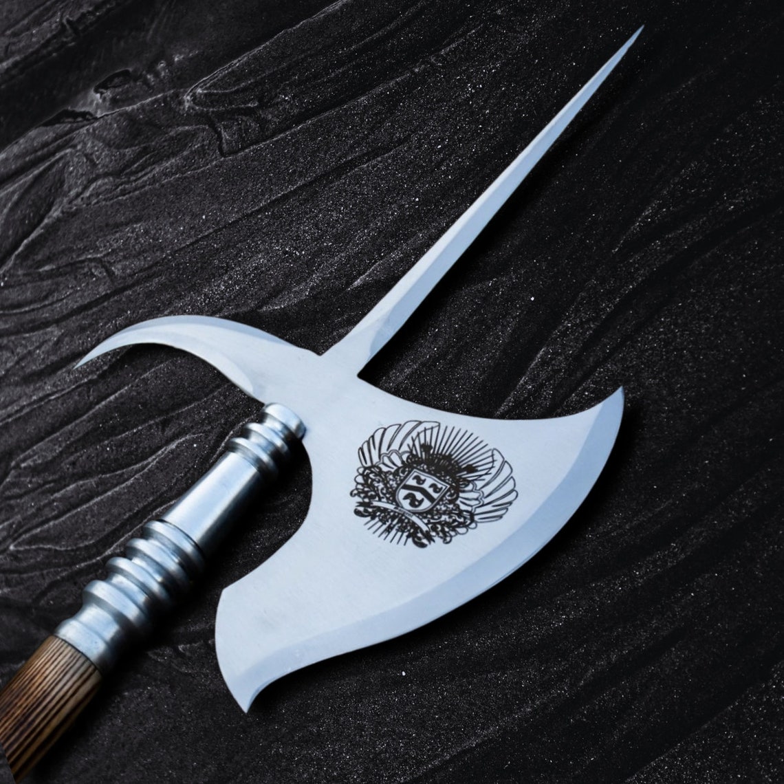 Viking Axe Medieval Halberd 75" Handmade Leviathan Axe Viking Decor ...