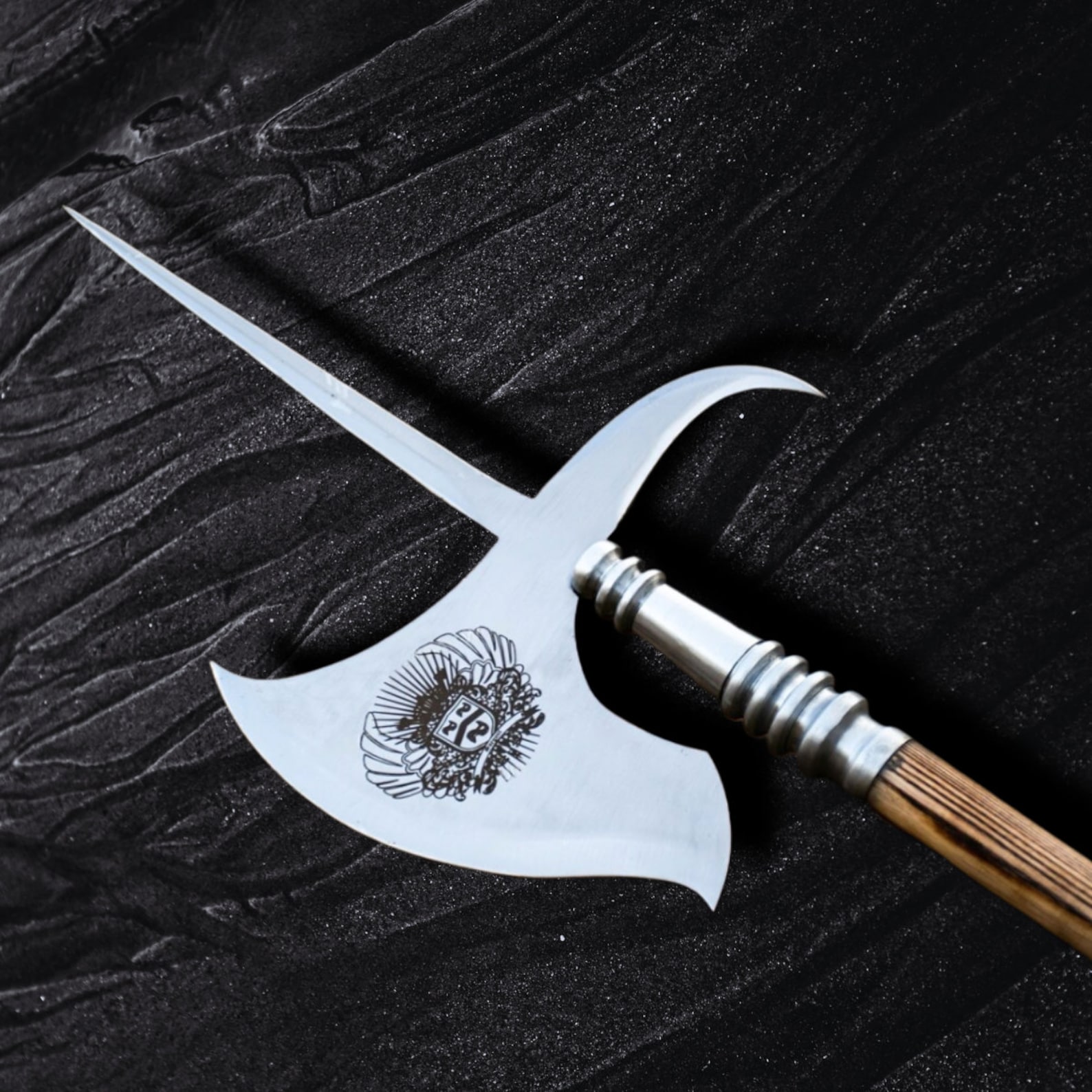 Viking Axe Medieval Halberd 75" Handmade Leviathan Axe Viking Decor ...