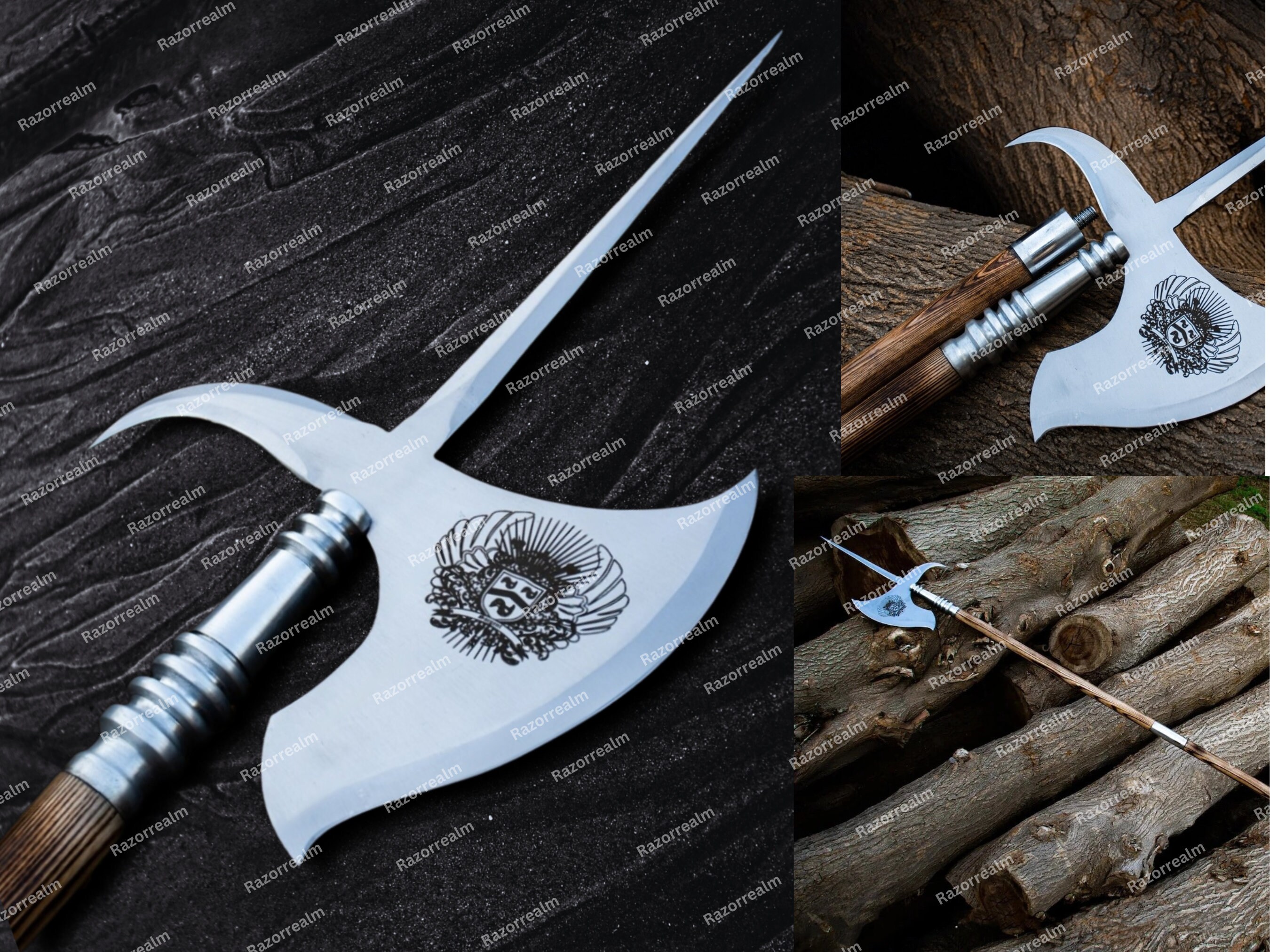 Viking Axe Medieval Halberd 75 Handmade Leviathan Axe Viking Decor ... Viking Axe Medieval Halberd 75 Handmade Leviathan Axe Viking Decor ...