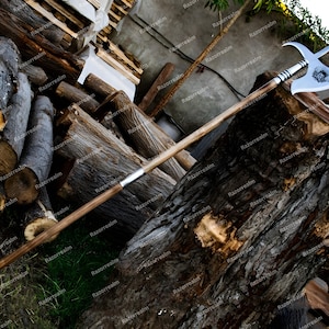 Viking Axe Medieval Halberd 75" Handmade Leviathan Axe Viking Decor ...