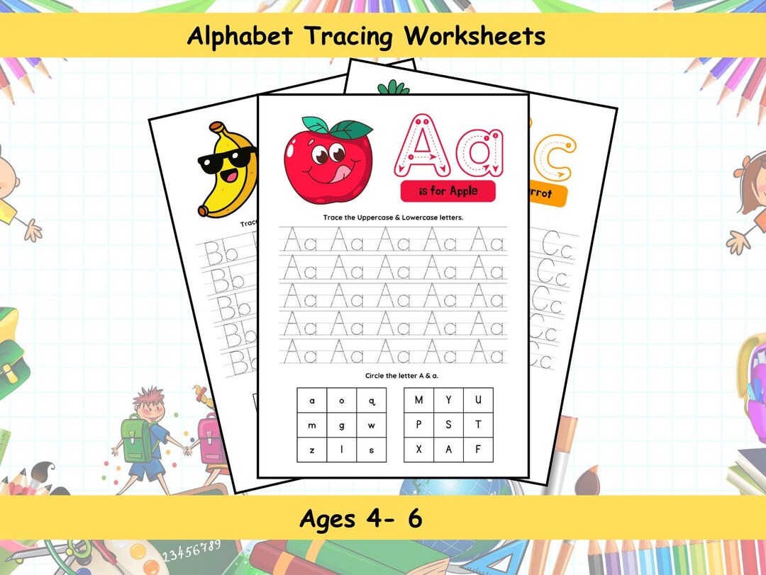 Preschool Alphabet Tracing Book, ABC Handwriting Practice for Kids ...