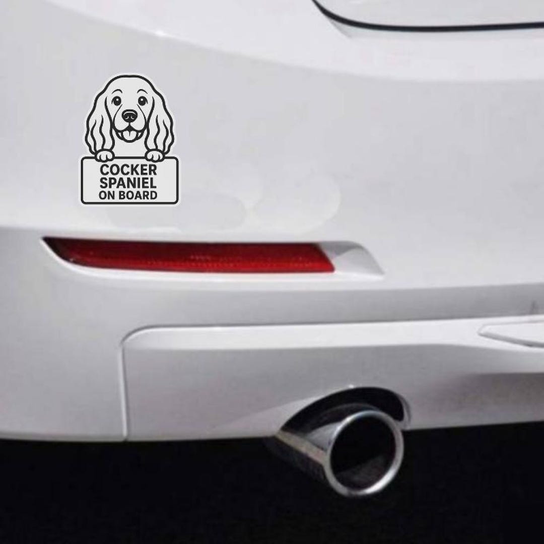 Cocker Spaniel on Board Car Decal: Pet Lover Gift - Etsy