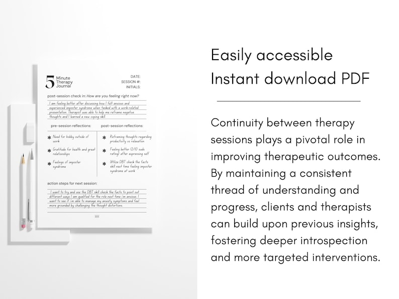 Therapy Worksheet Pre and Post Session Reflections, Counseling Resource ...