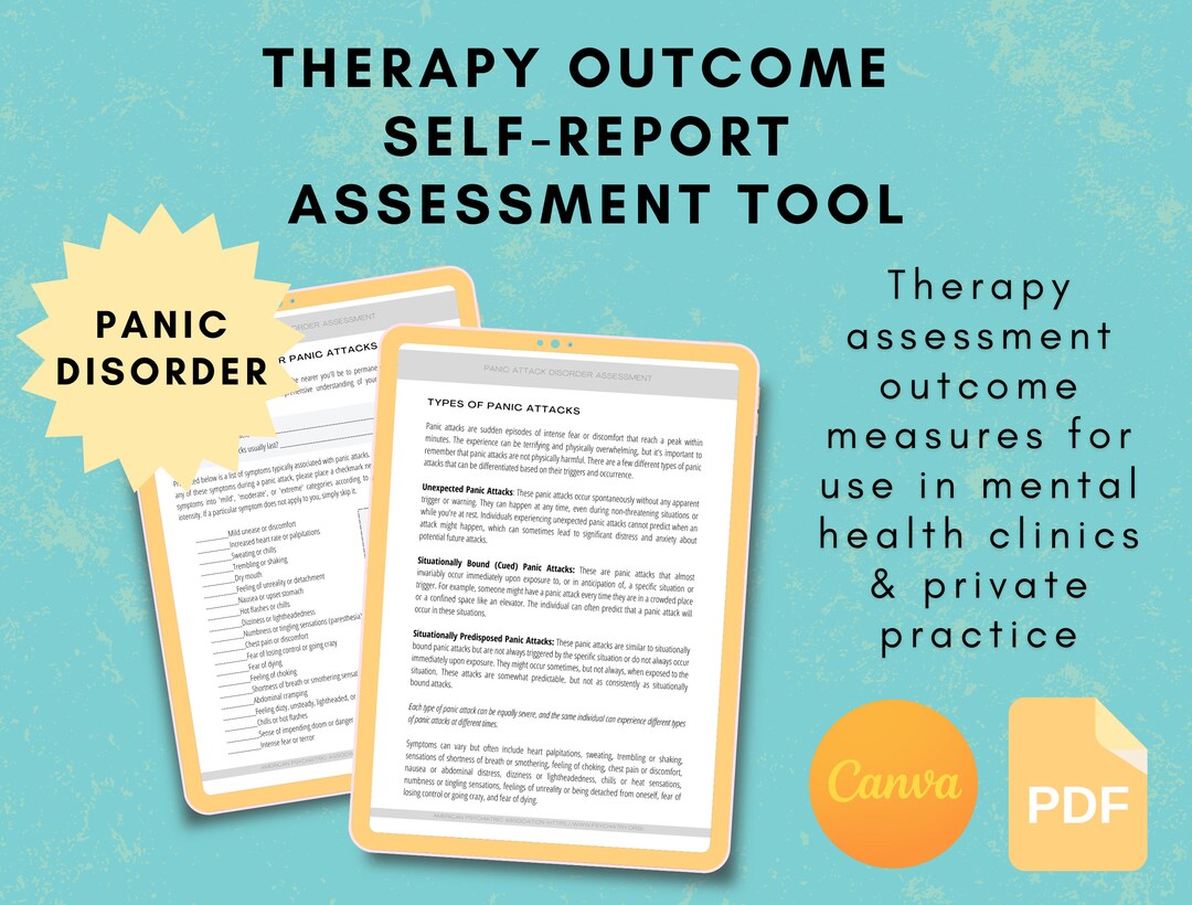 Panic Disorder Mental Health Workbook Therapy Assessment, Panic Attacks ...