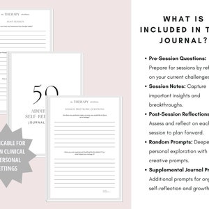 Therapy Journal, Therapy Planner for Clients Digital Journal Prompts ...