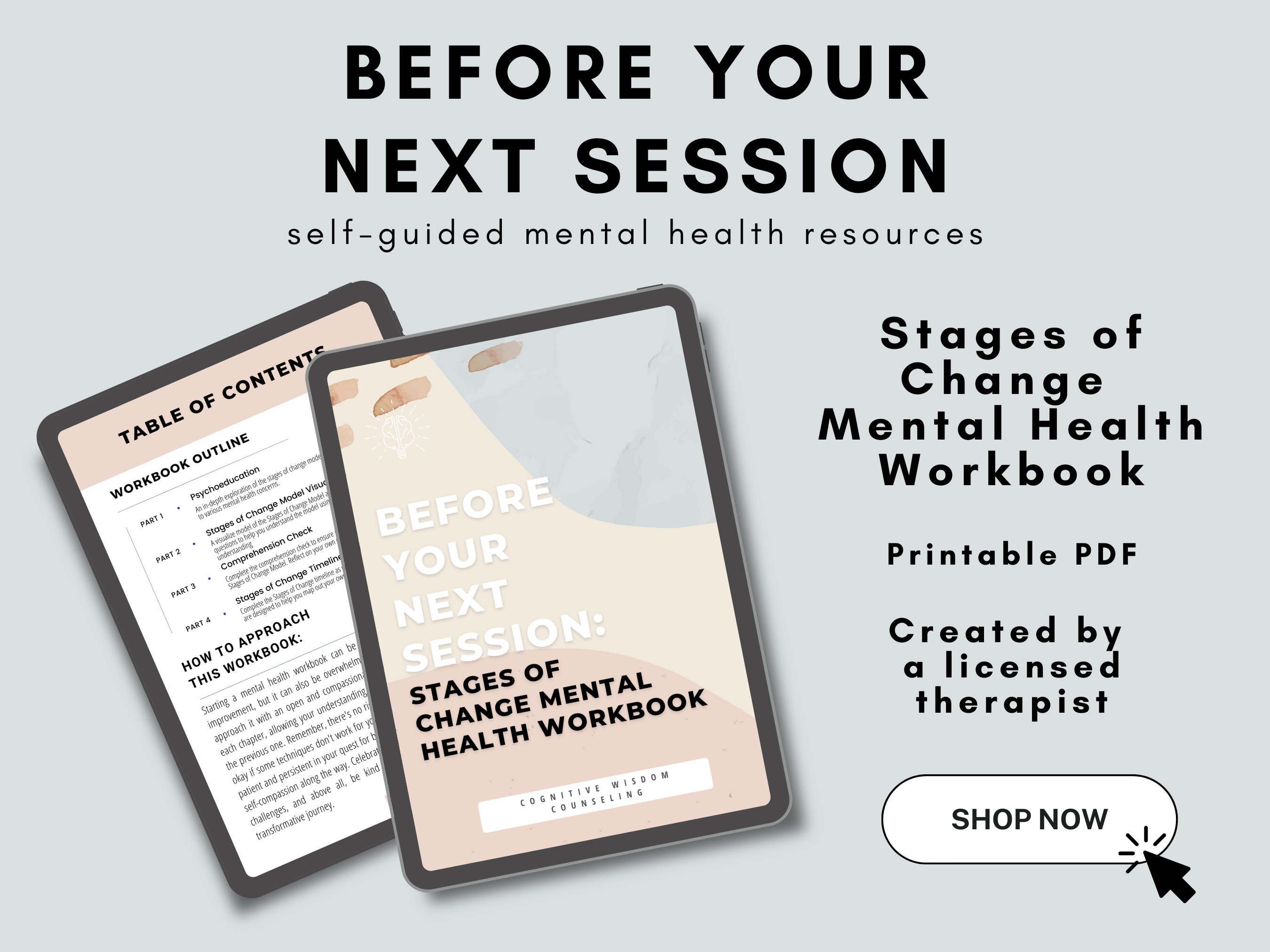 Stages of Change Mental Health Workbook, Therapy Worksheets, Addiction ...