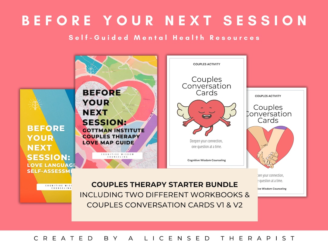 Couples Therapy Starter Bundle: Couples Questions, Therapy Tools ...