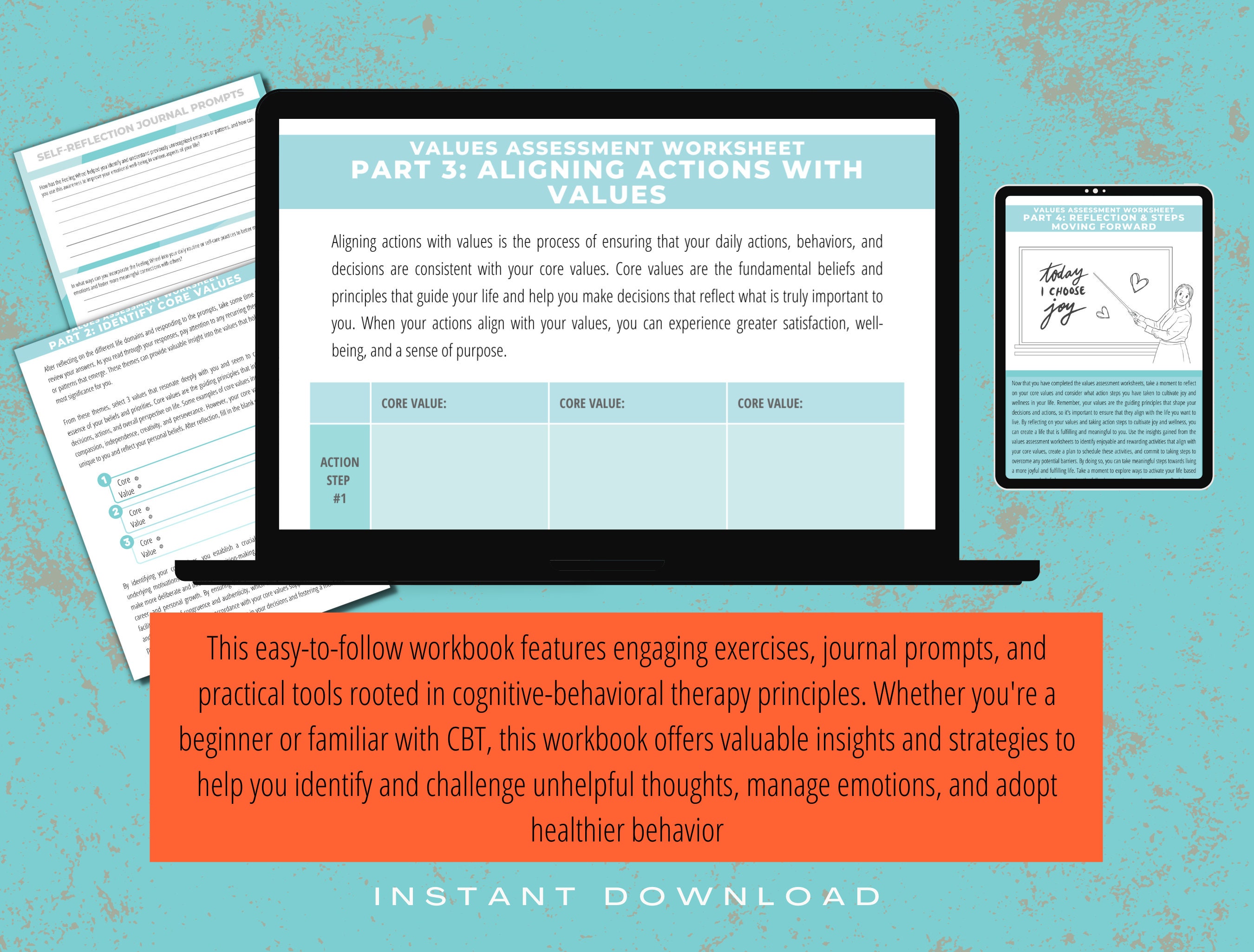 CBT Worksheets, Mental Health Workbook, Therapy Worksheets, Therapy ...