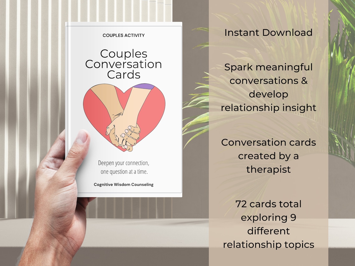 Relationship Question Cards, Couples Therapy, Conversation Cards, Date ...