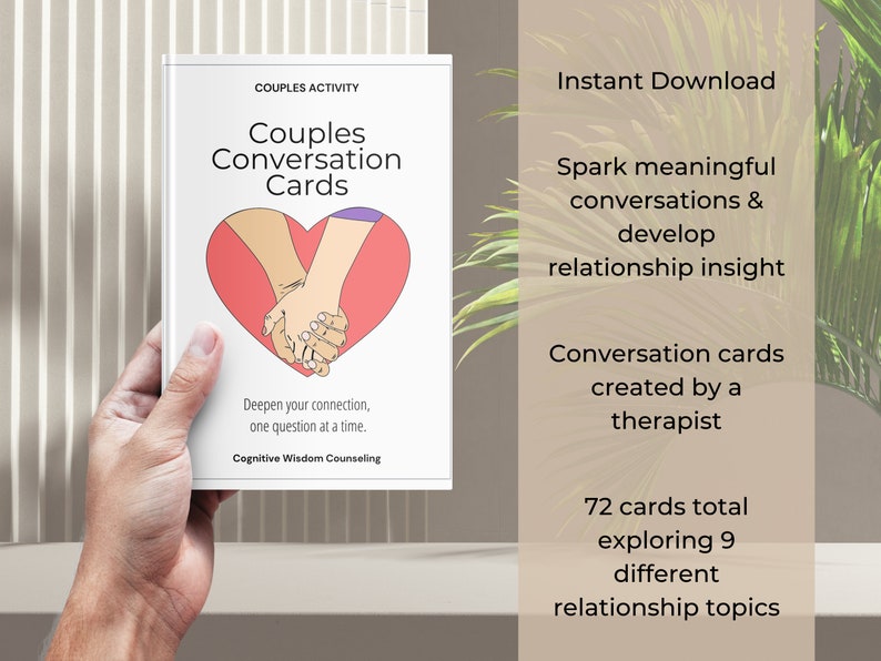 Relationship Question Cards, Couples Therapy, Conversation Cards, Date ...