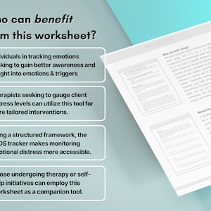 Therapy Worksheet Symptom Tracker, Counseling Resource, Therapist Aid ...